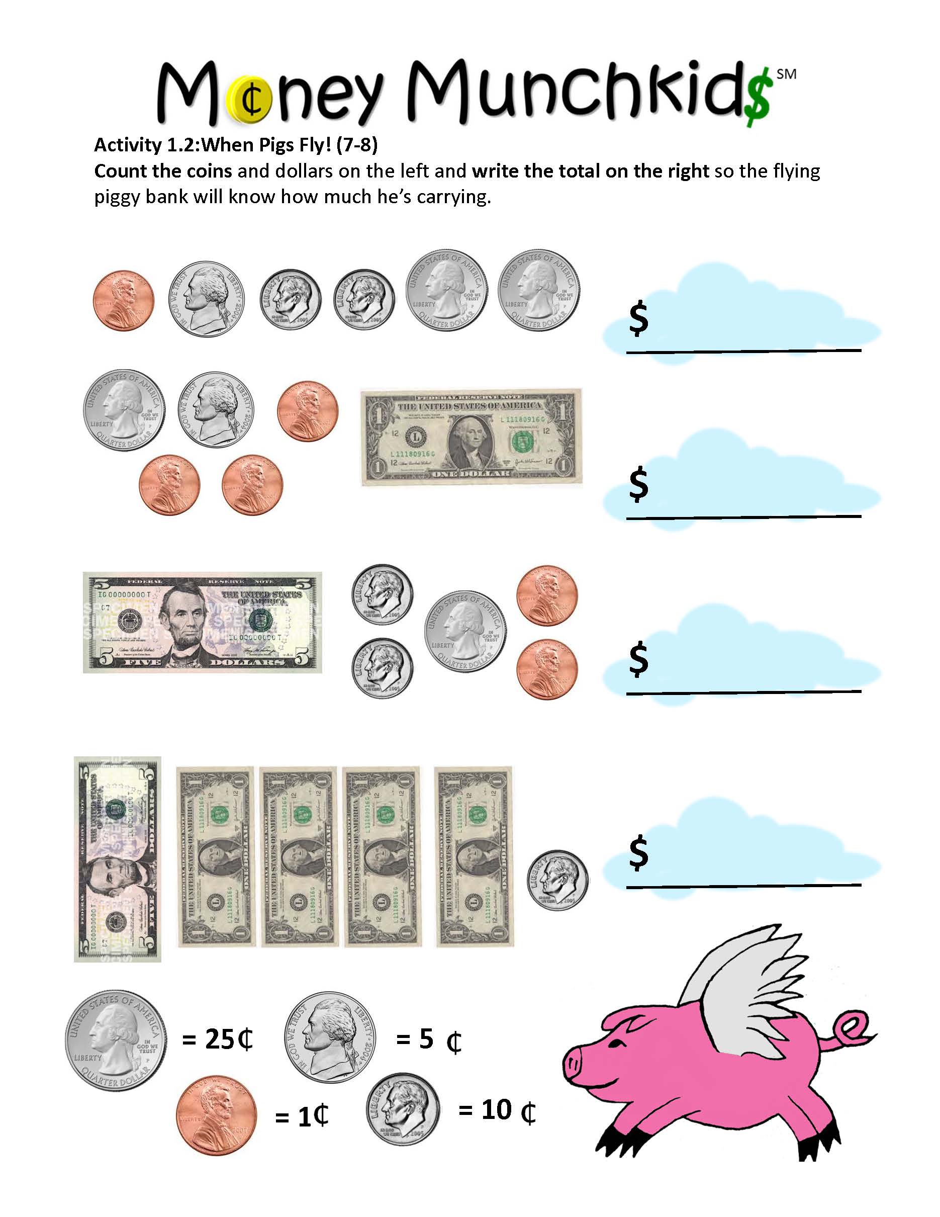 Bank sheet 7-8 - Money Munchkids